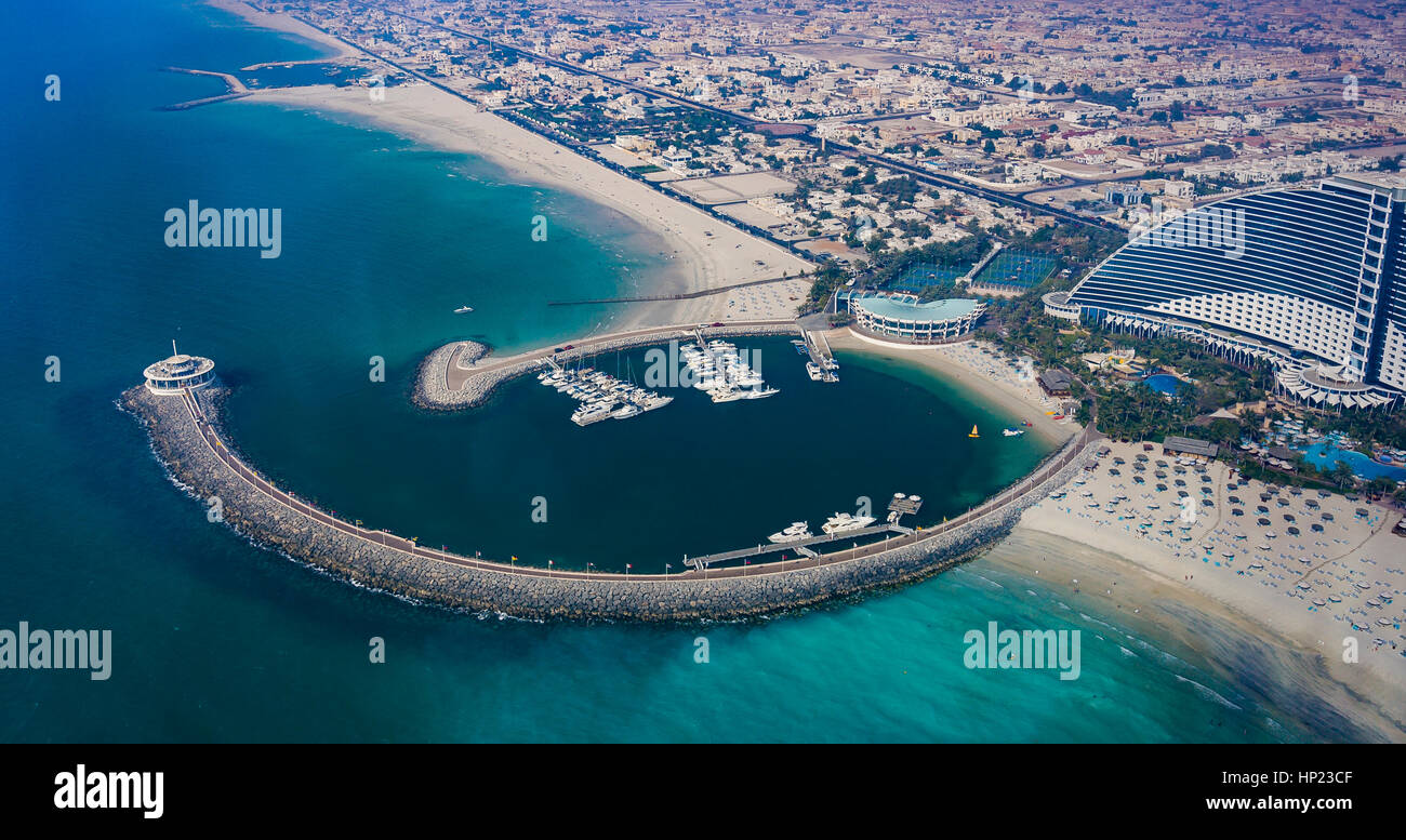 DUBAI, UNITED ARAB EMIRATES - Marina and beach, Jumeirah resort zone ...