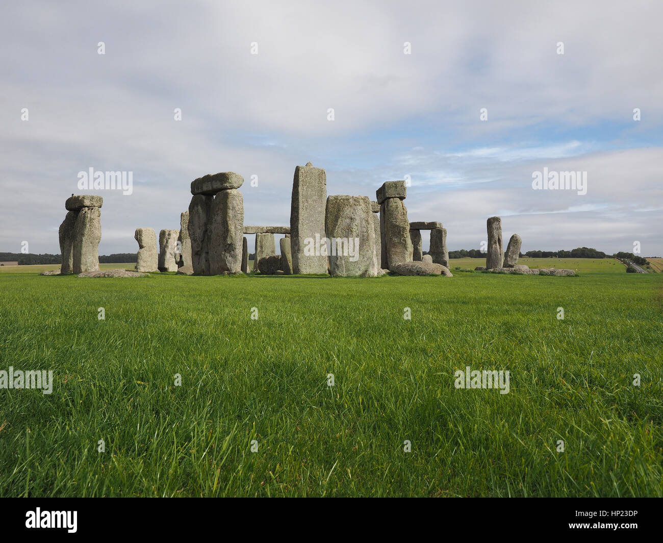 Ruins of Stonehenge prehistoric megalithic stone monument in Wiltshire ...