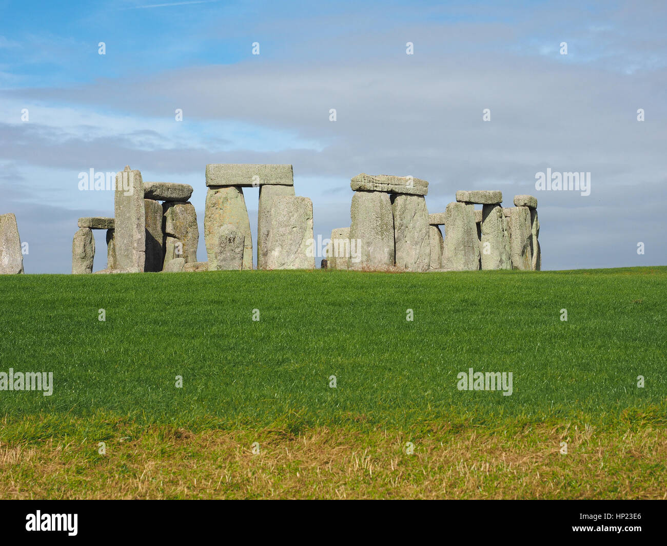 Ruins of Stonehenge prehistoric megalithic stone monument in Wiltshire ...