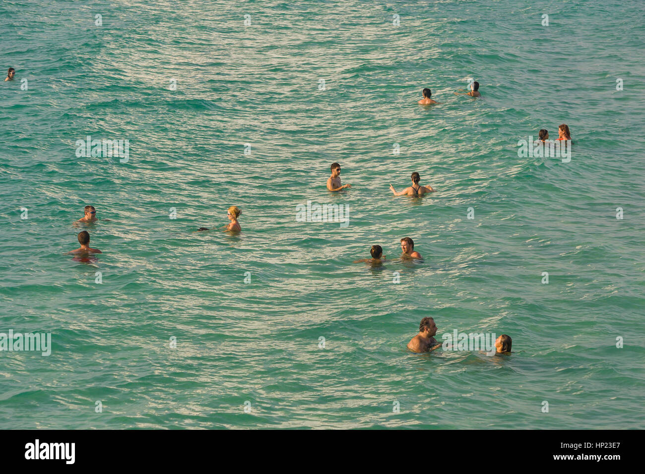 DUBAI, UNITED ARAB EMIRATES - People swimming in Persian Gulf, at ...