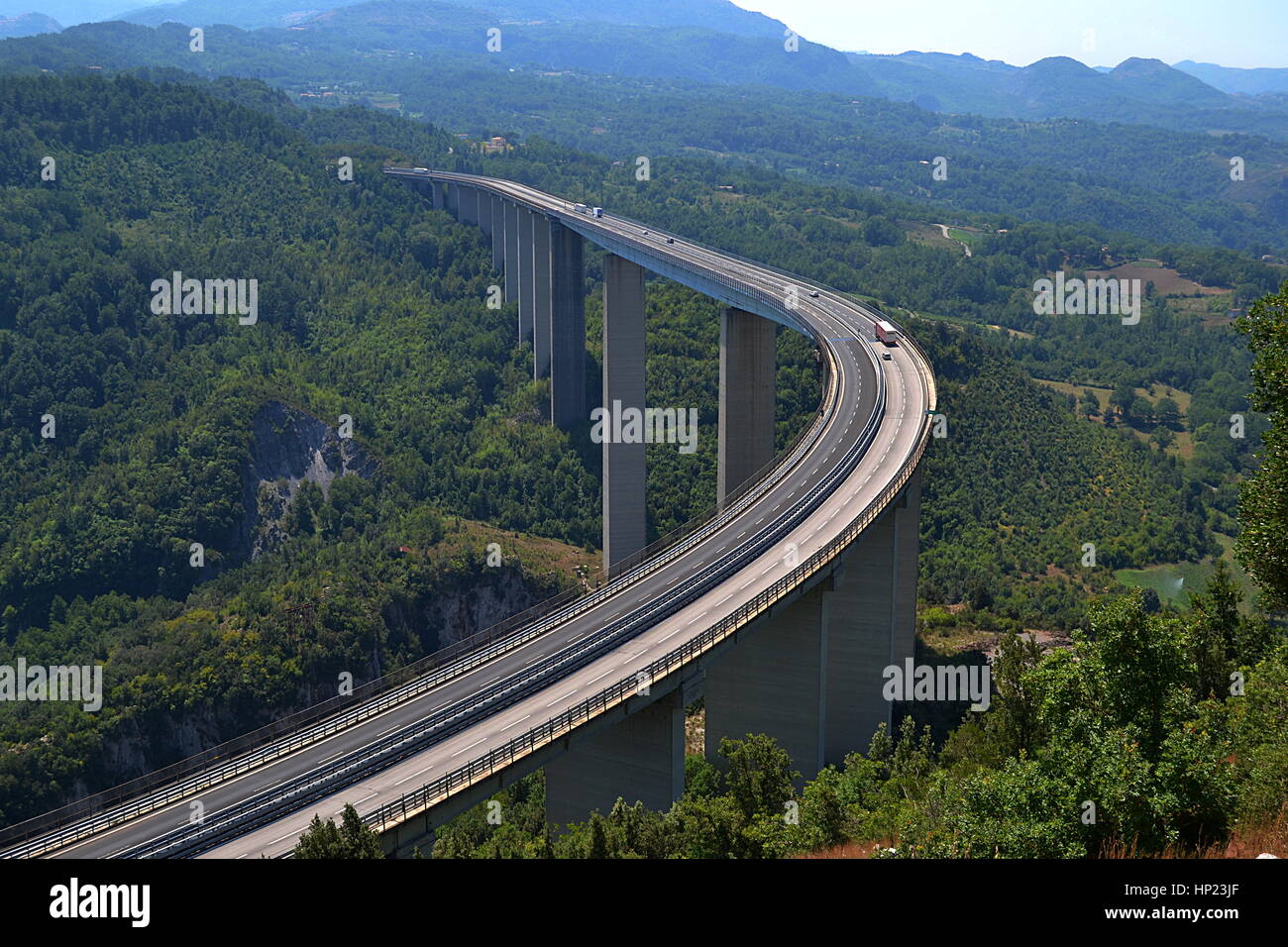 The old layout of the "Italia" Viaduct, Mediterranean Highway - Laino ...