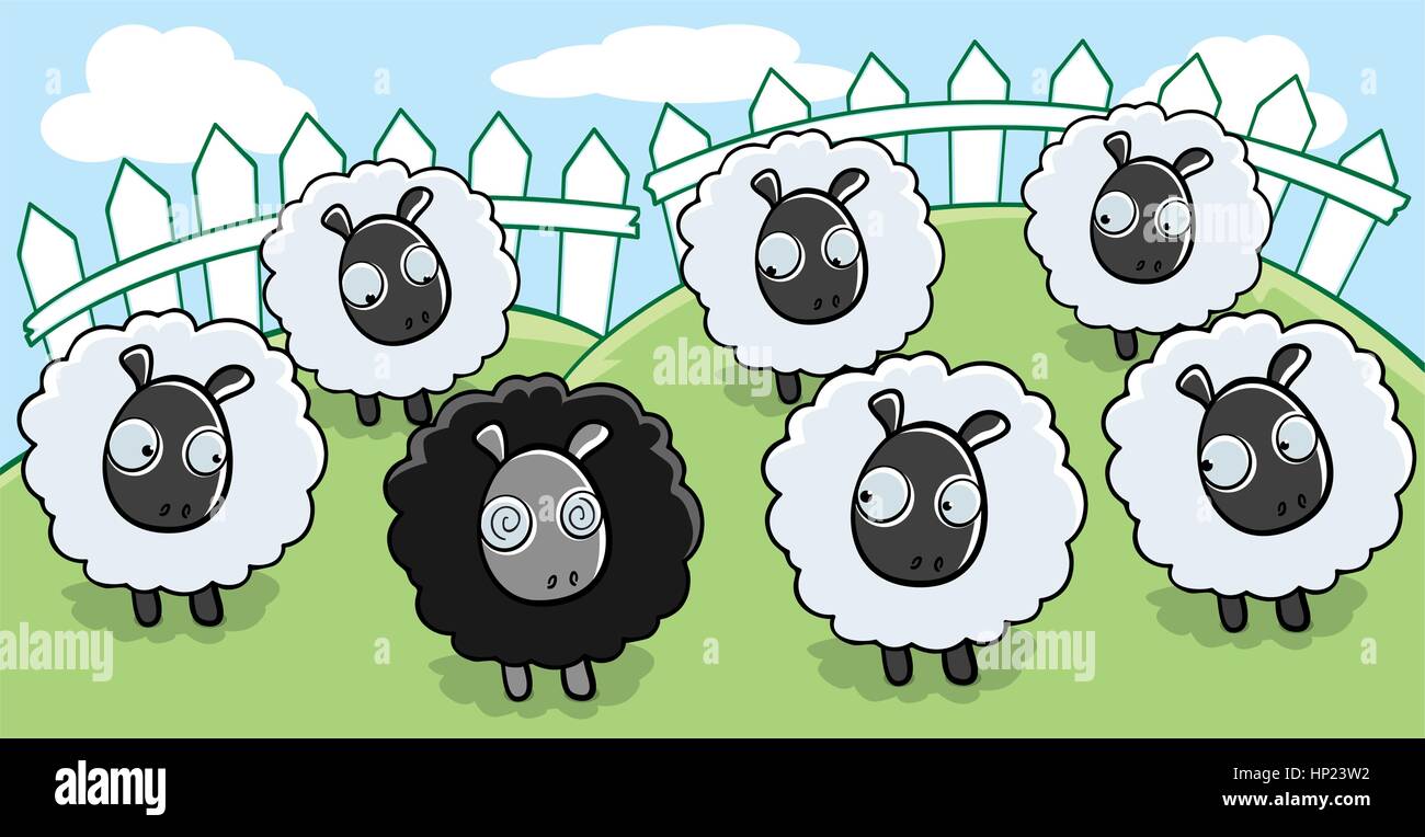 Mad Sheep Cartoon