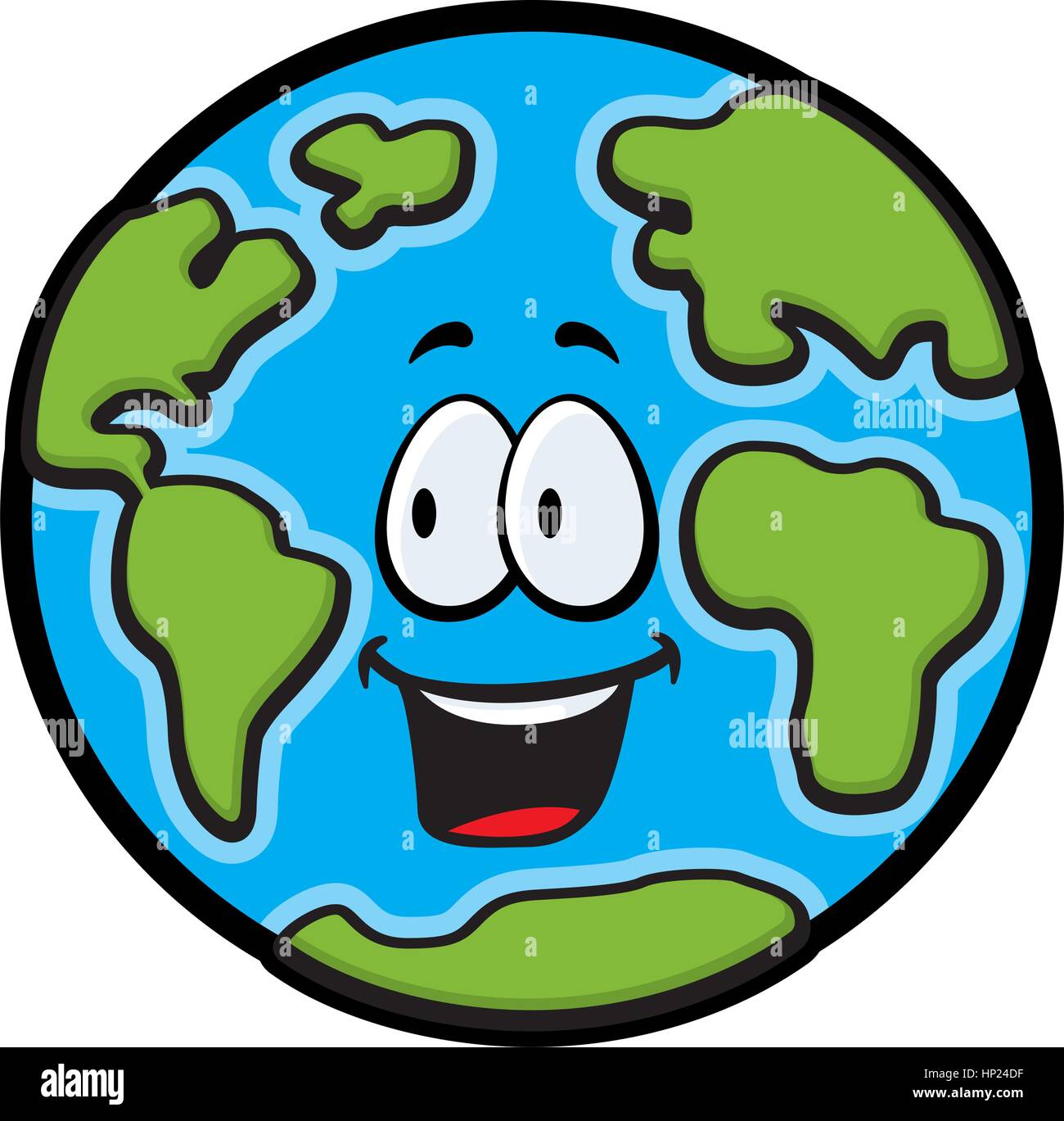 A cartoon planet Earth smiling and happy Stock Vector Image & Art - Alamy