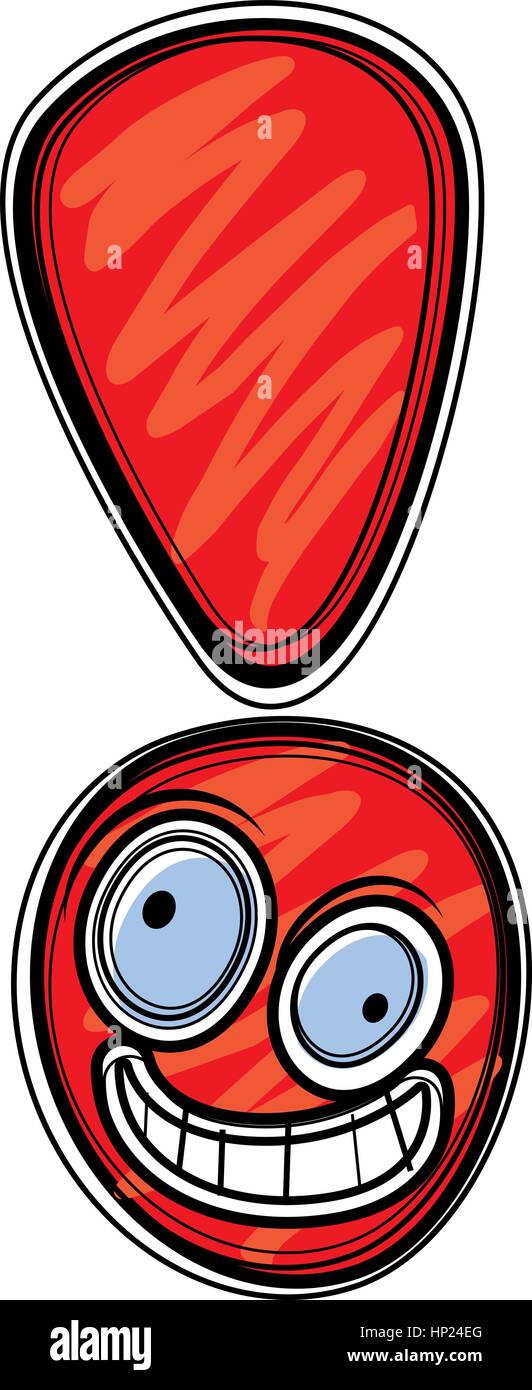 A cartoon exclamation point smiling and happy Stock Vector Image & Art ...