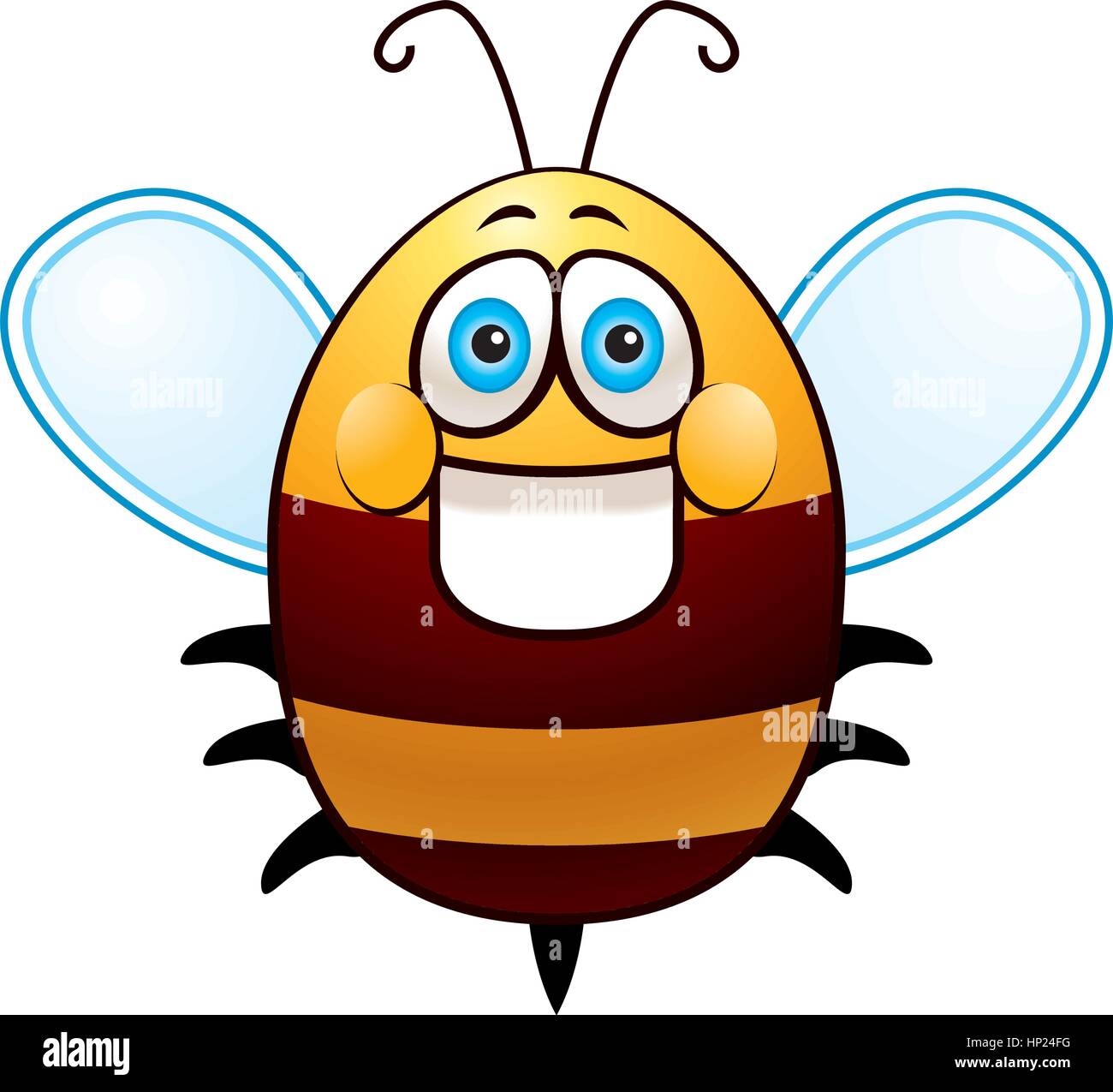 Cartoon fat bee happy smiling hi-res stock photography and images - Alamy