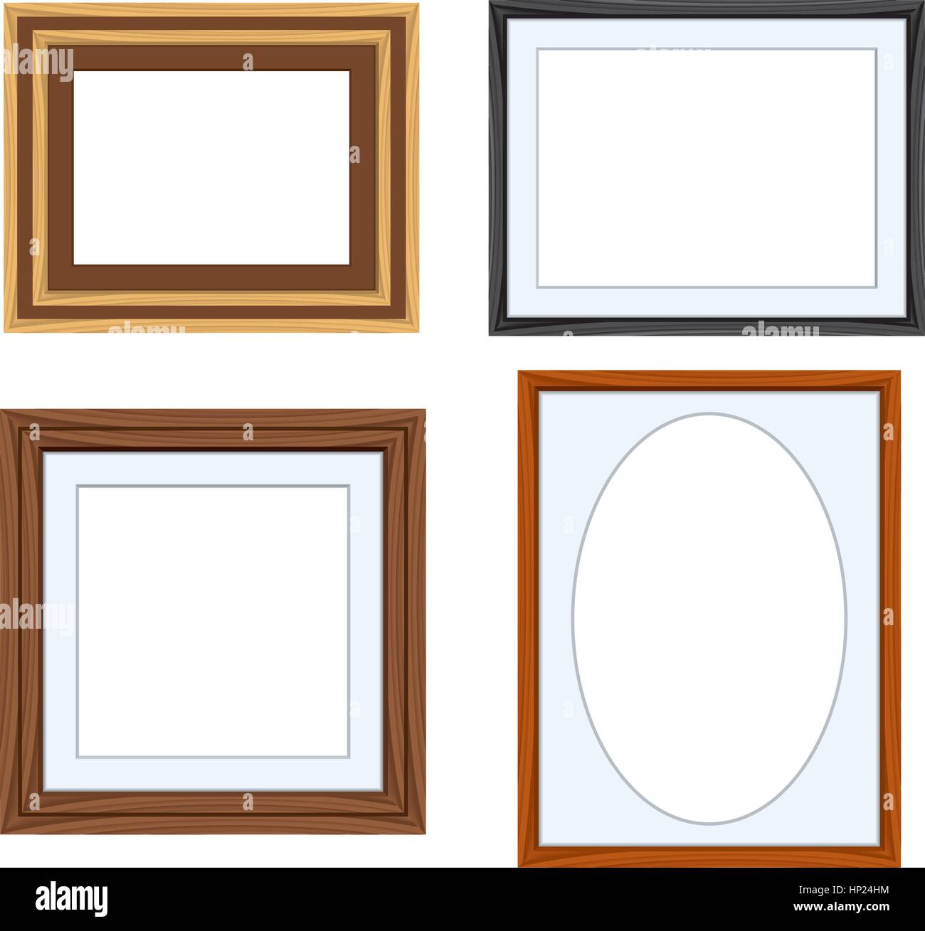 Black frame white mat Stock Vector Images - Alamy
