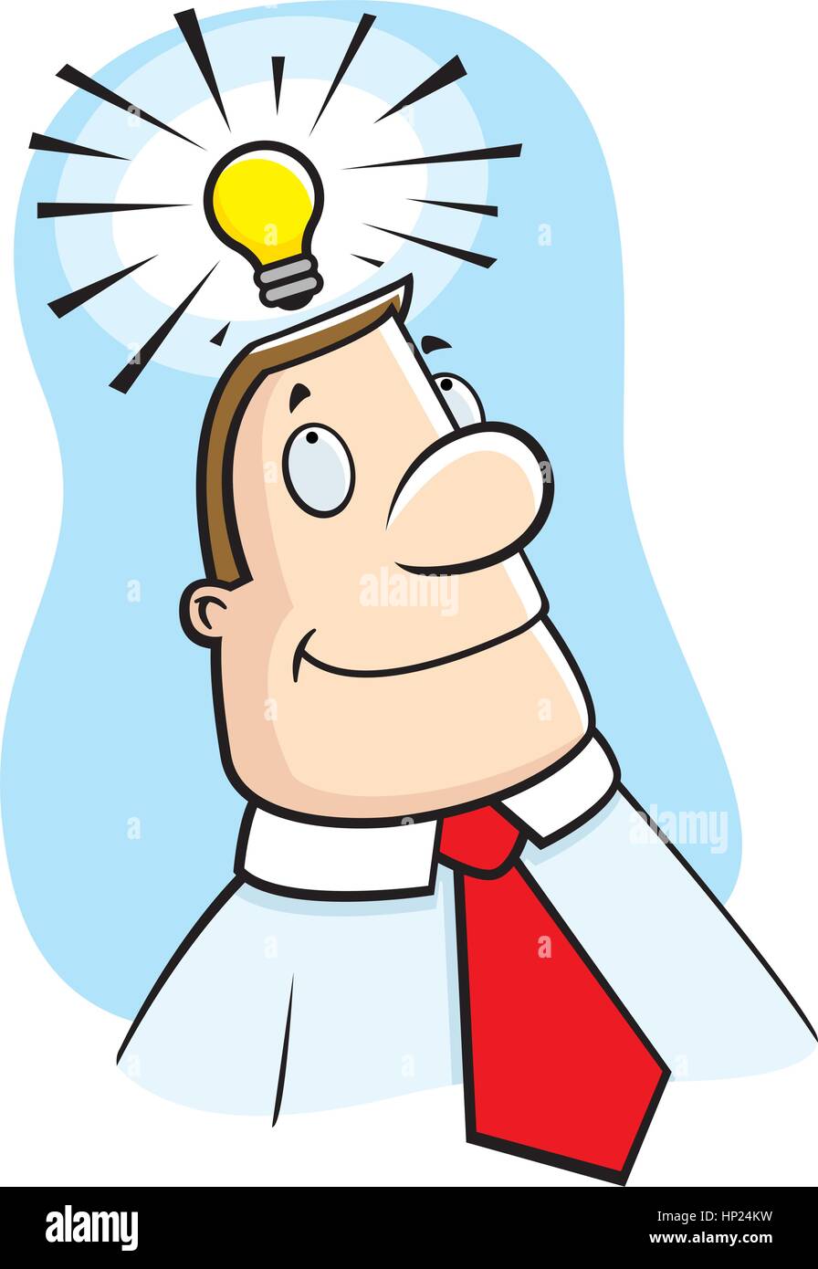 A happy cartoon man with an idea Stock Vector Image & Art - Alamy