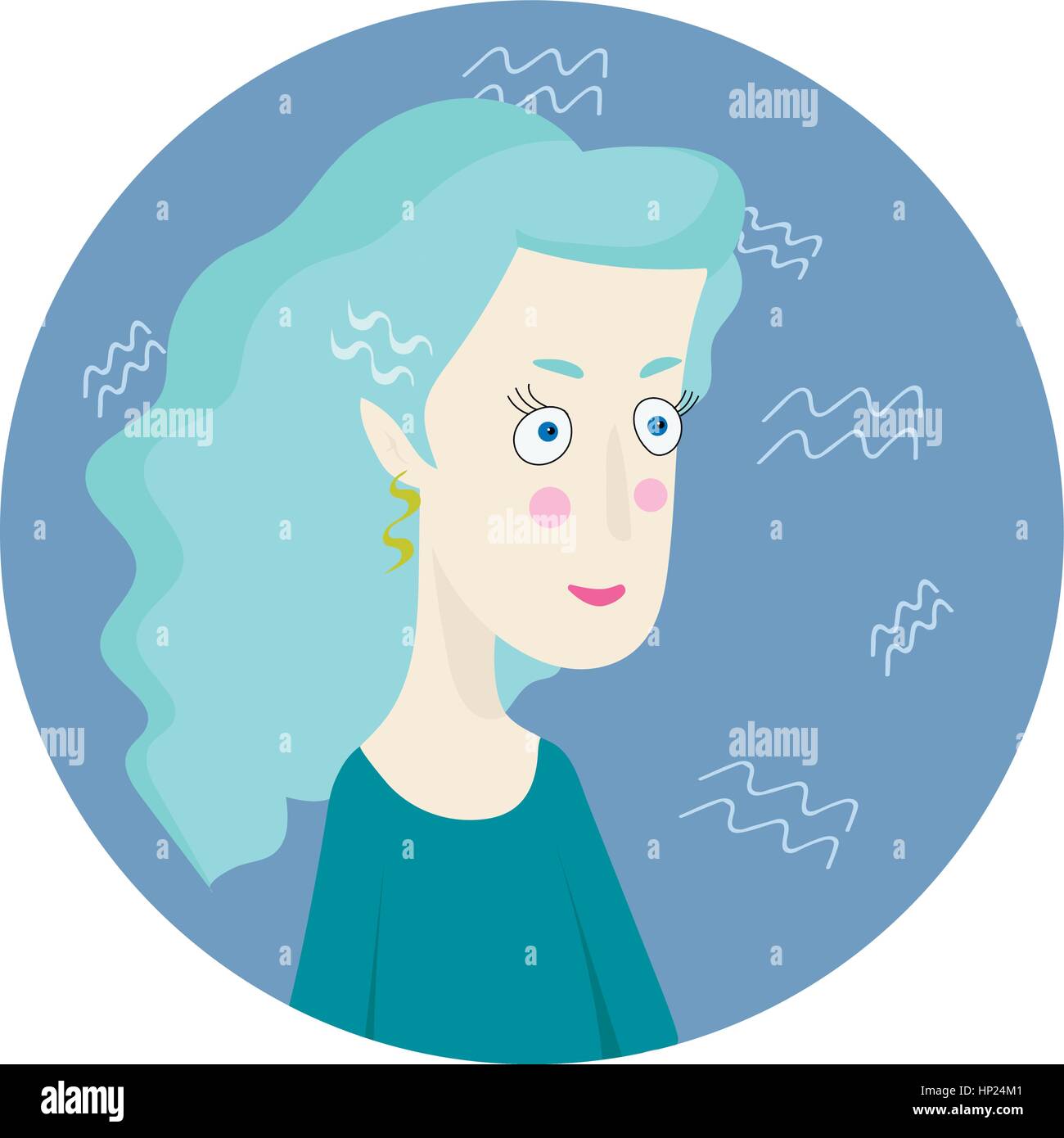 Woman lifestyle portrait Stock Vector Images - Alamy