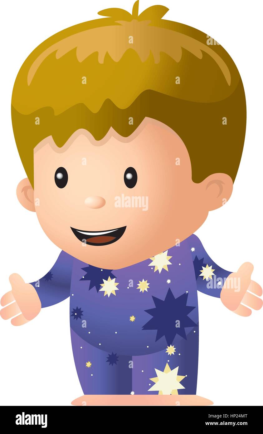Boy In Pajamas Clipart