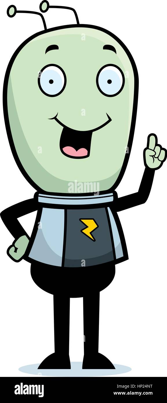 A happy cartoon alien with an idea Stock Vector Image & Art - Alamy