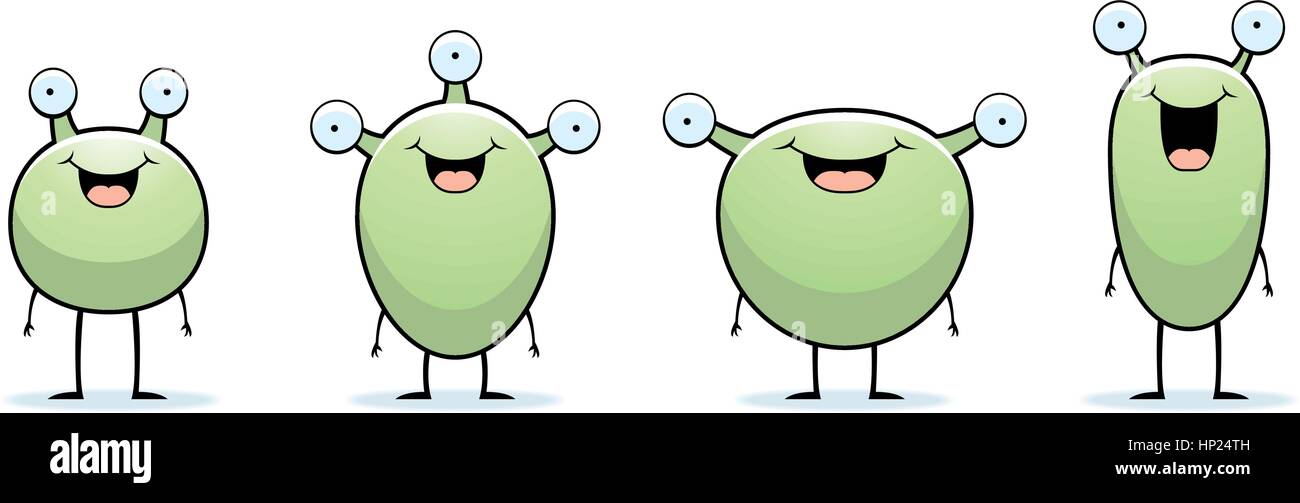 A group of cartoon aliens standing and smiling Stock Vector Image & Art ...
