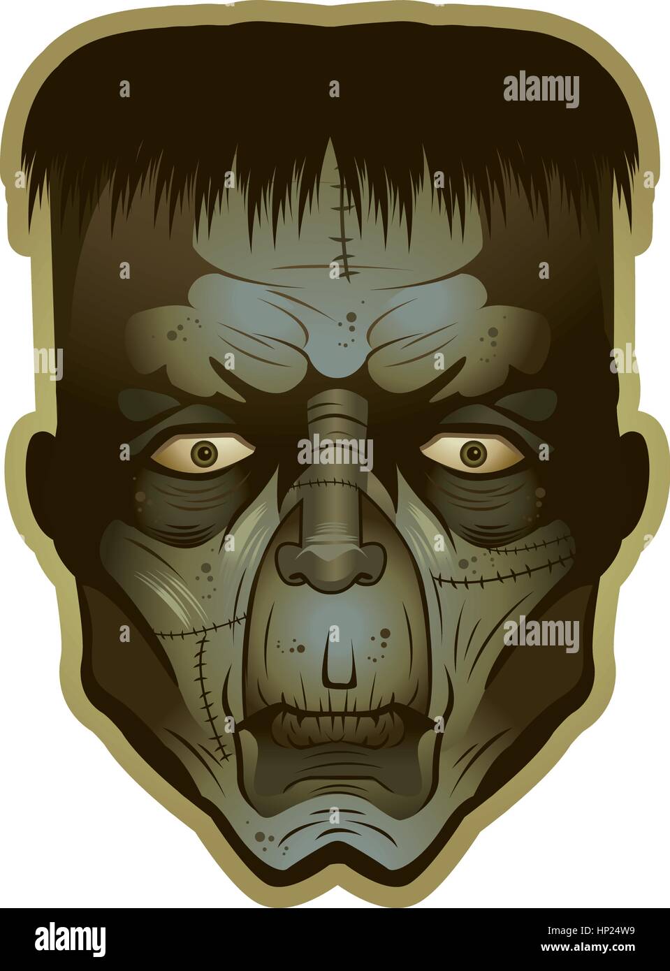 An illustration of a monster's face and head Stock Vector Image & Art ...