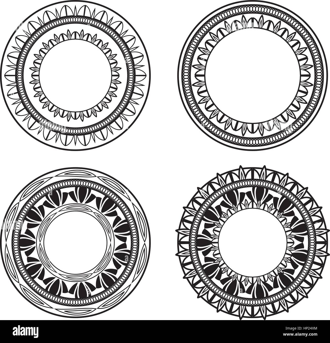A group of ornate circle designs Stock Vector Image & Art - Alamy