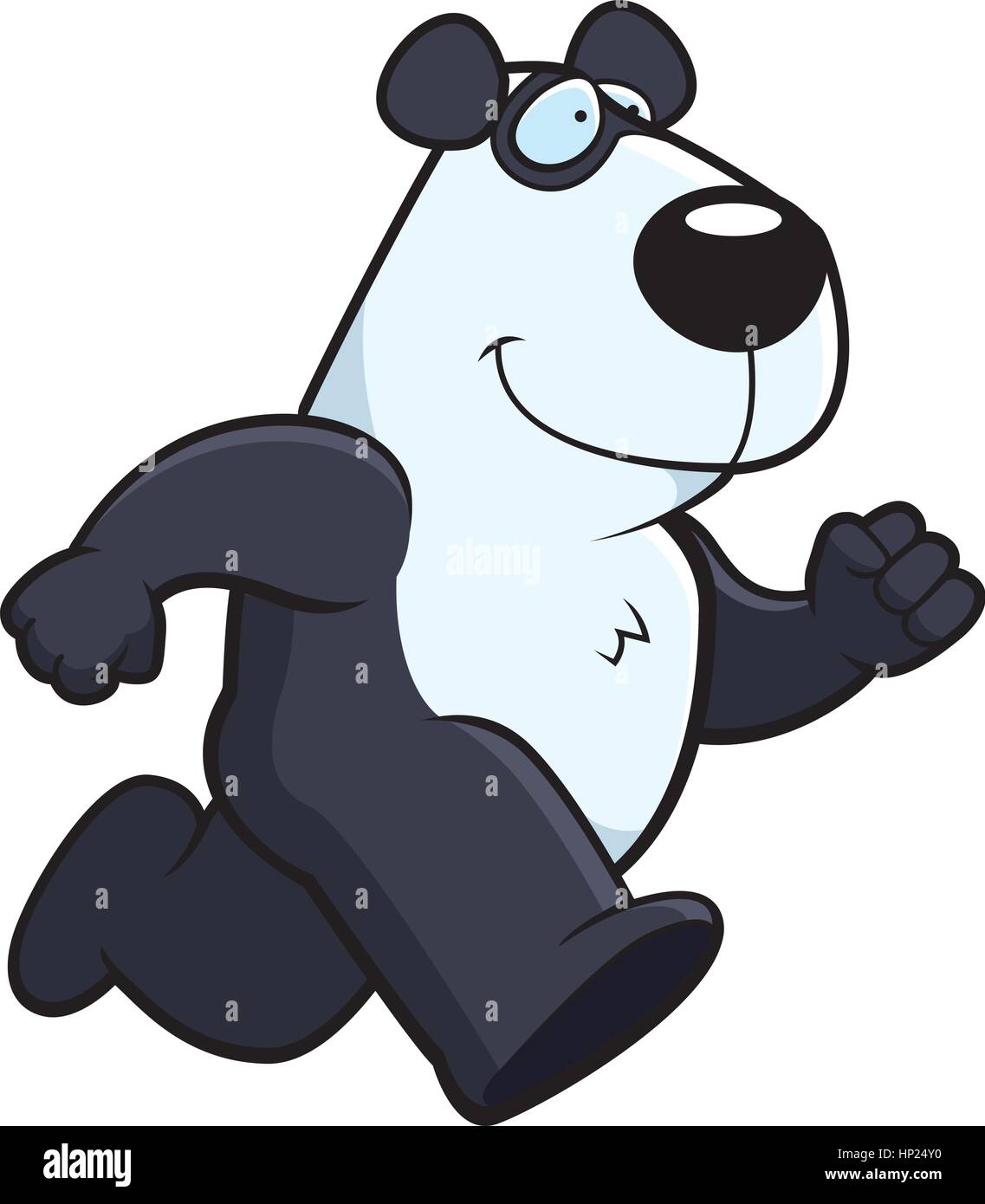 A happy cartoon panda running and smiling Stock Vector Image & Art - Alamy