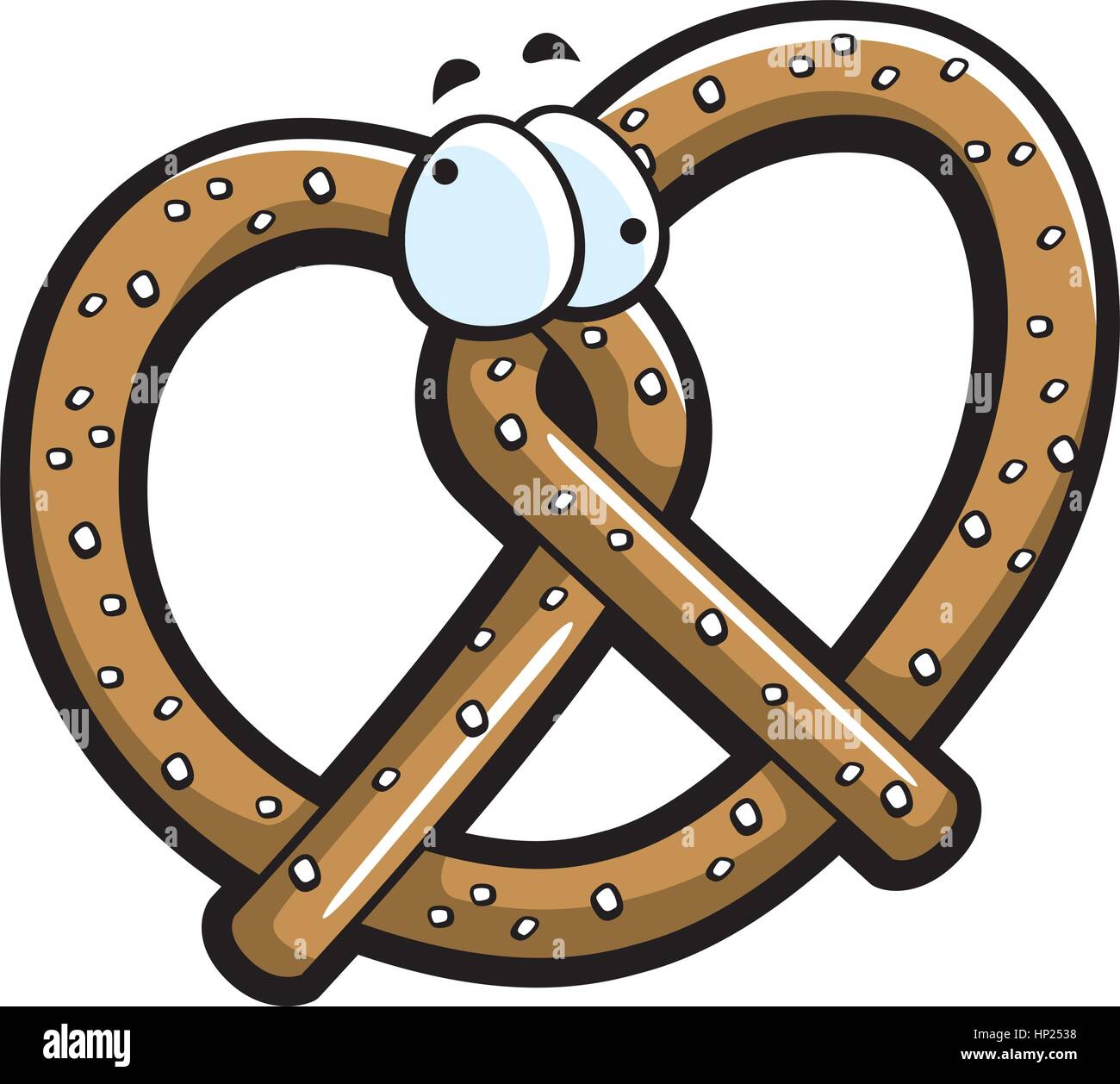 A cartoon brown pretzel with eyes Stock Vector Image & Art - Alamy