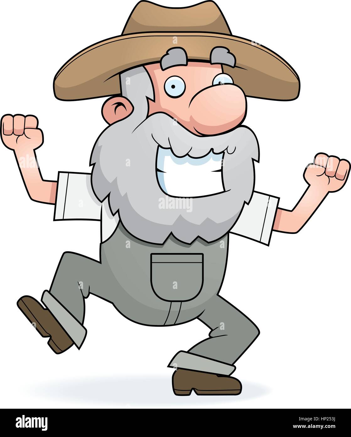 A happy cartoon prospector celebrating and smiling Stock Vector Image ...