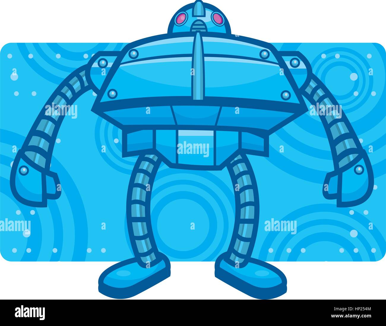 A big cartoon blue robot standing Stock Vector Image & Art - Alamy