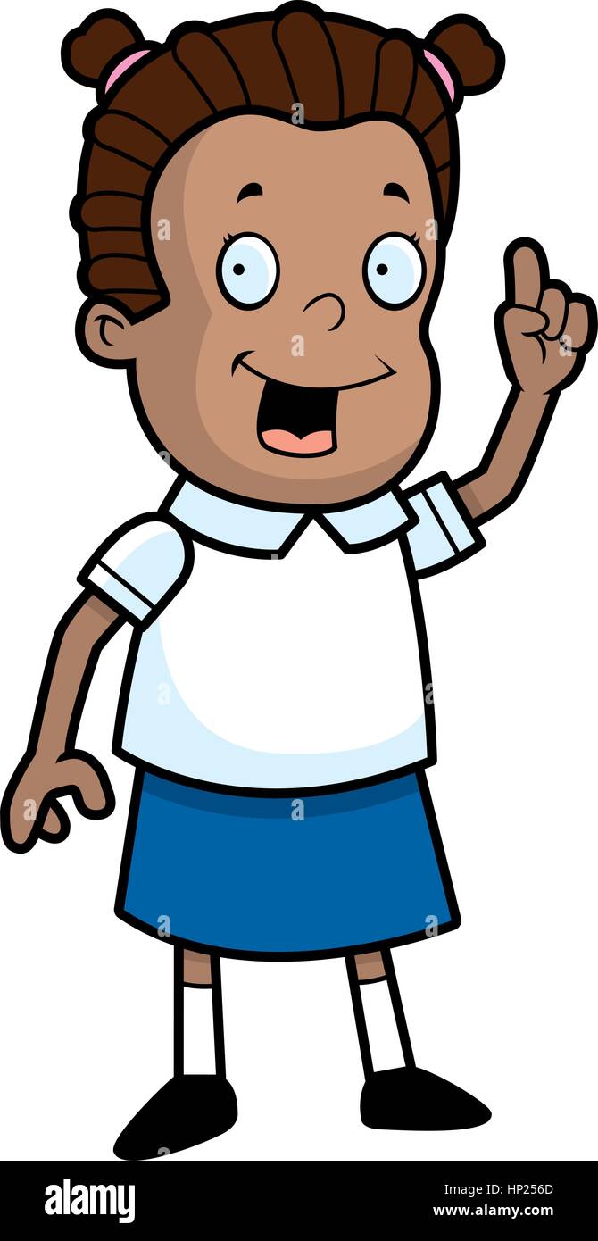 A happy cartoon girl with an idea Stock Vector Image & Art - Alamy