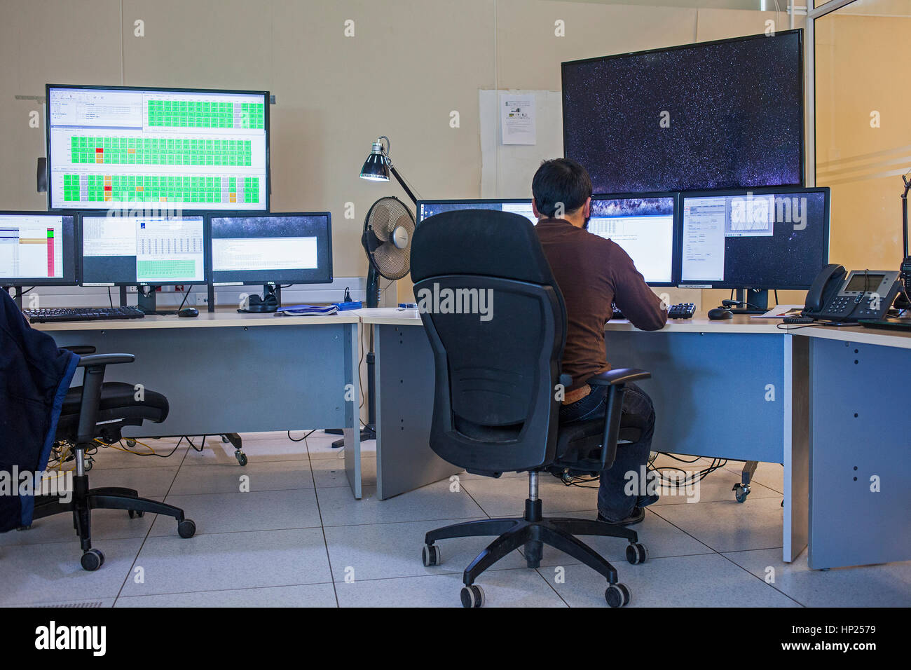 ALMA observatory, array control center, where data from the antennas ...