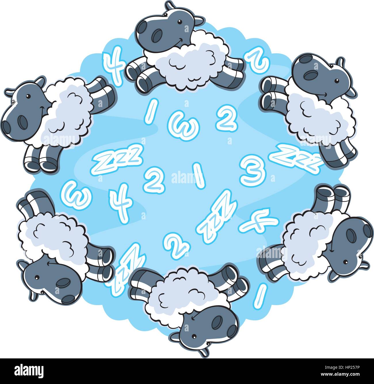 Counting Sheep Clipart