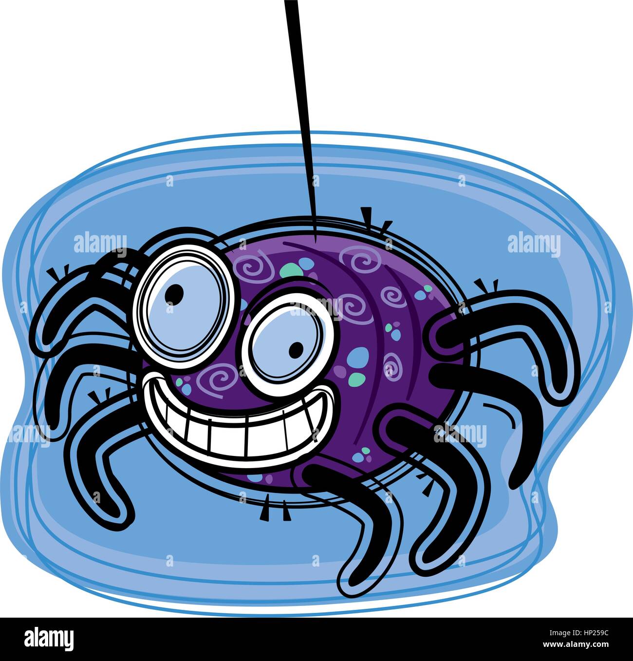 A cartoon purple spider happy and smiling Stock Vector Image & Art - Alamy