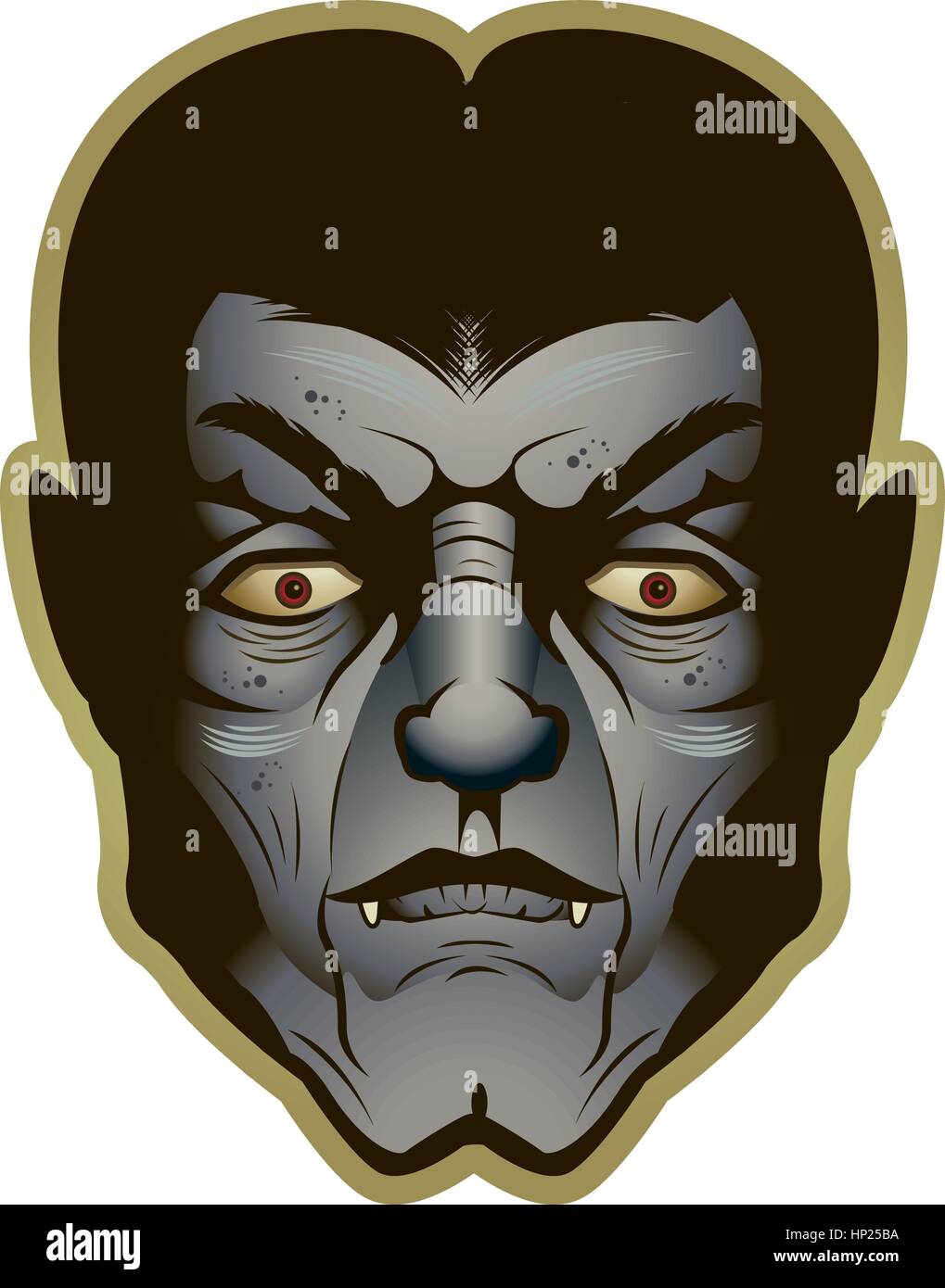 Illustration vampires face head hi-res stock photography and images - Alamy