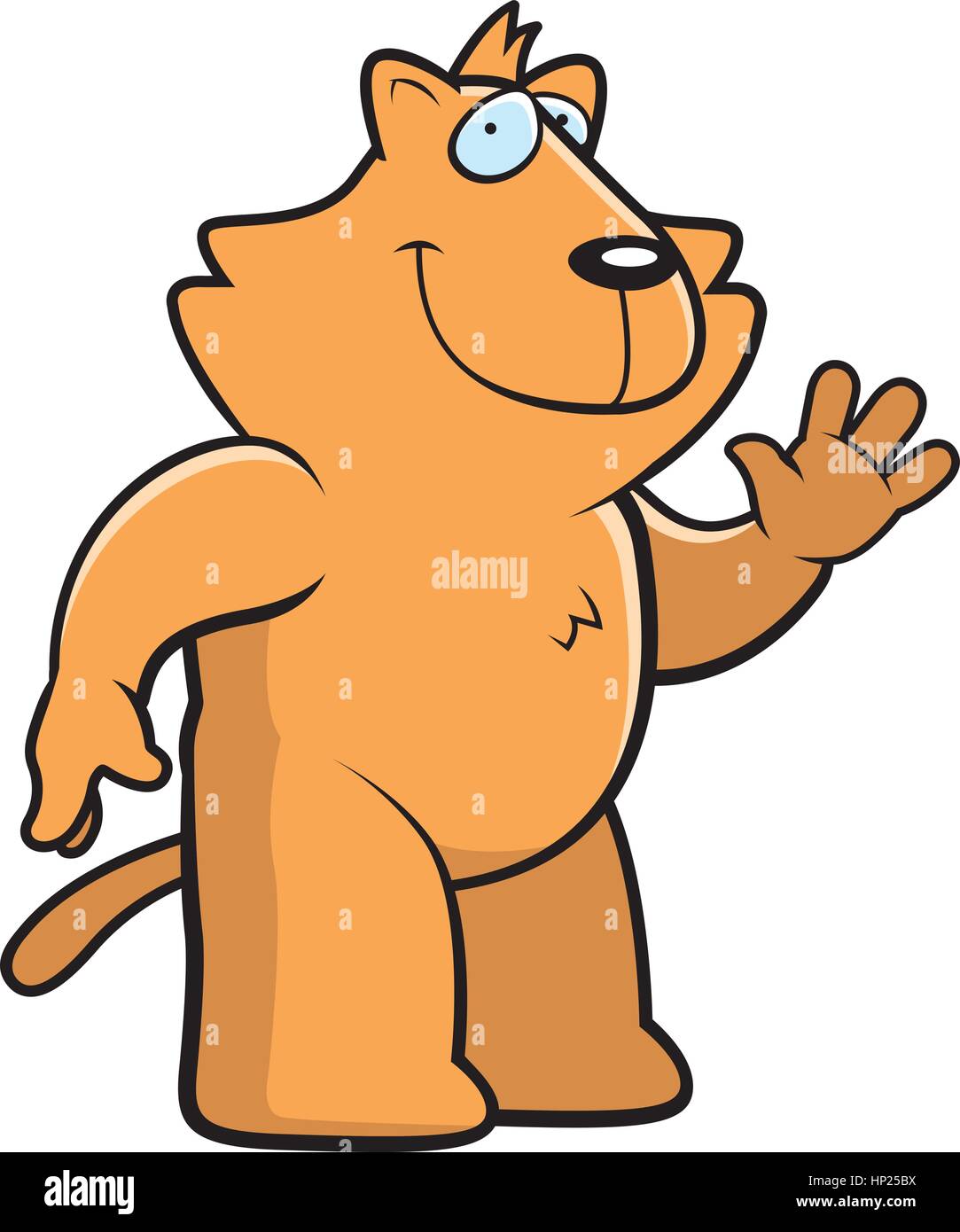 A happy cartoon cat waving and smiling Stock Vector Image & Art - Alamy