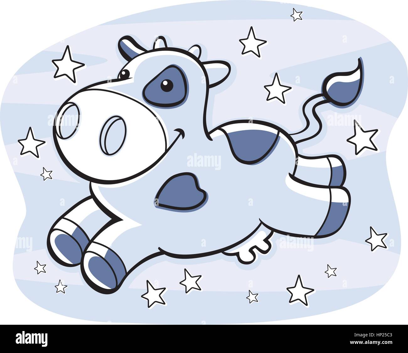 A smiling cartoon cow in the Milky Way Stock Vector Image & Art - Alamy