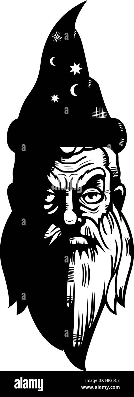Wizard Clipart Black And White