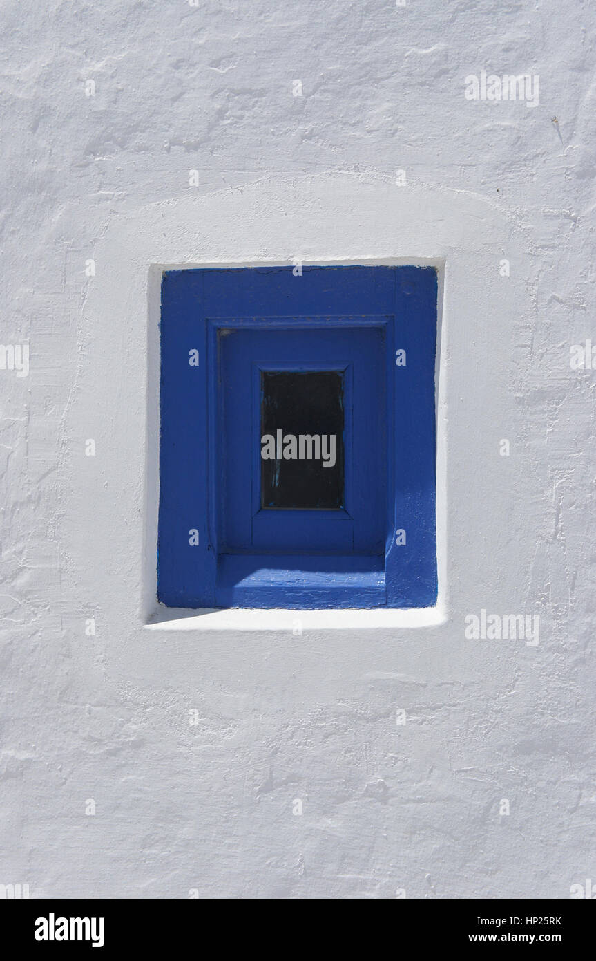 greek blue window Stock Photo - Alamy