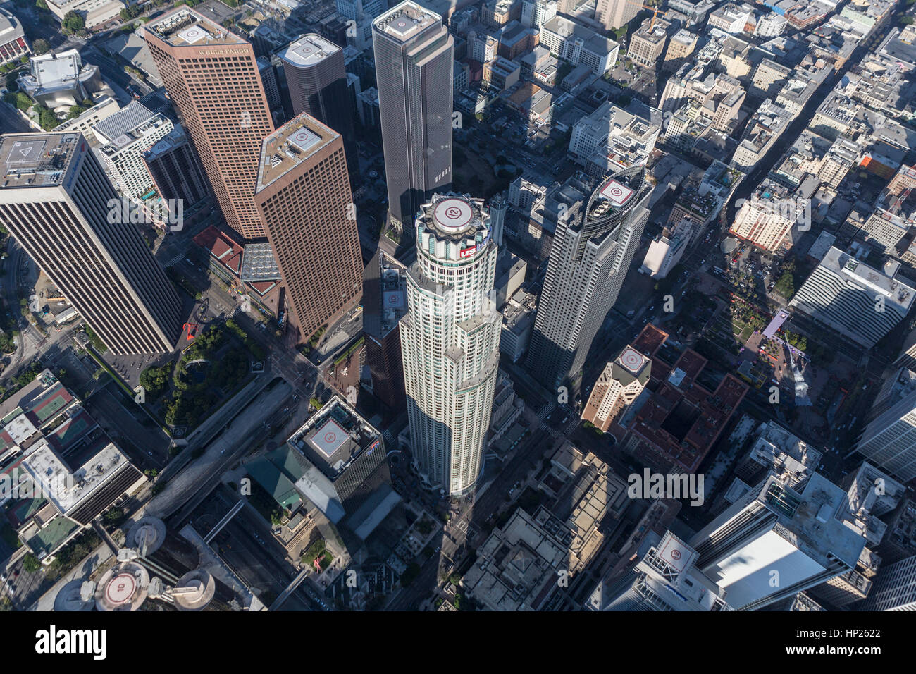 Los Angeles, California, USA - August 6, 2016: Afternoon aerial of US ...
