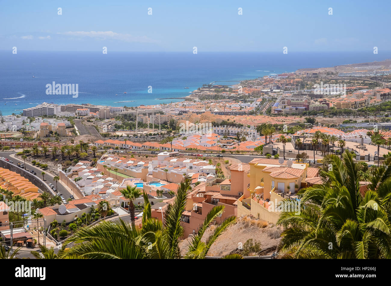 picturesque outstanding landscape of beautiful resort costa adeje on ...