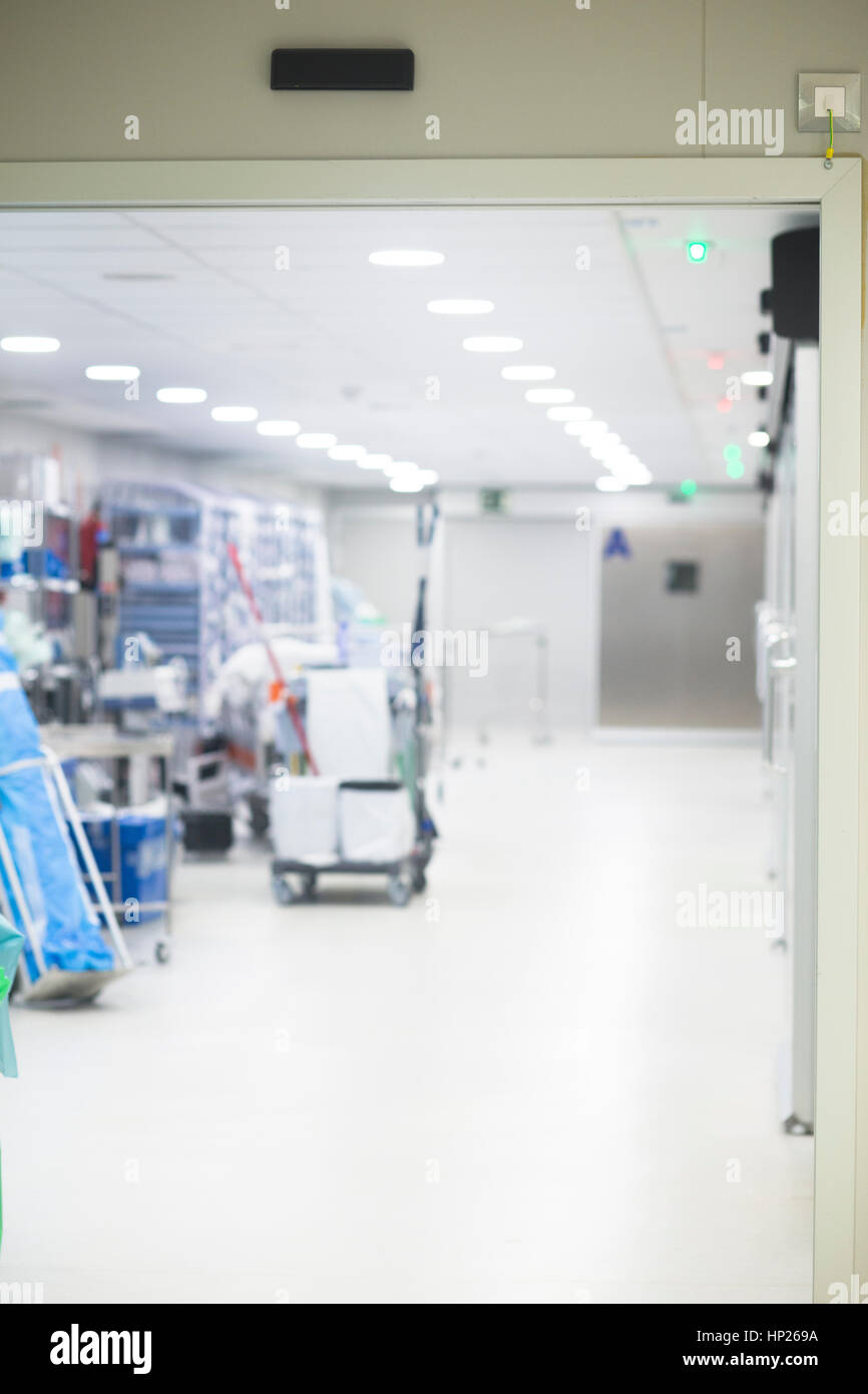 Hospital ward emergency room operating theater door and modern ...