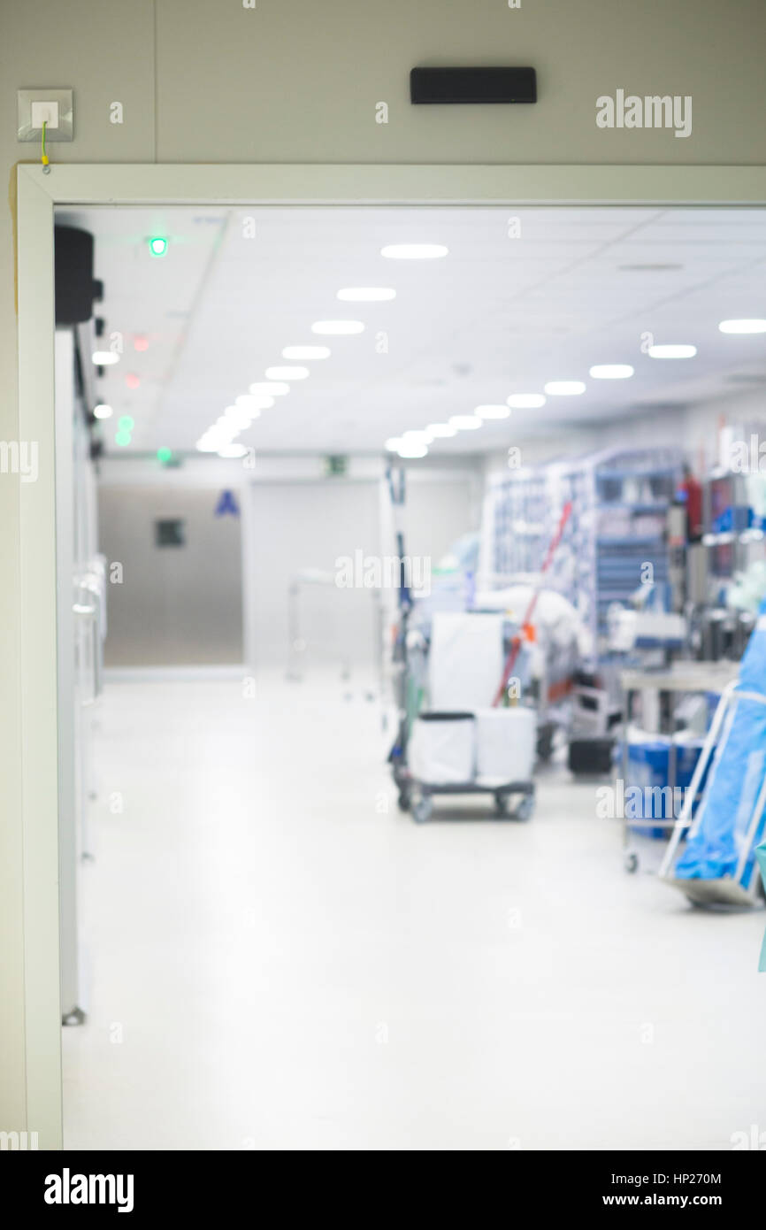 Hospital ward emergency room operating theater door and modern ...