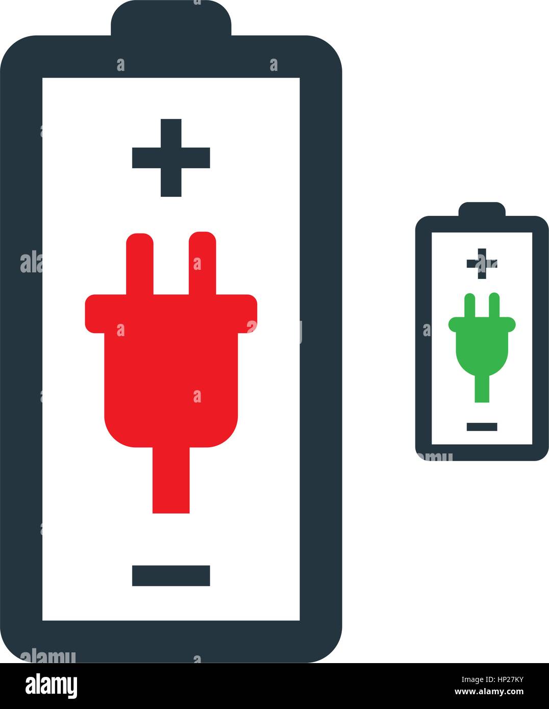 Battery with Power Plug Icon Design Stock Vector Image & Art - Alamy