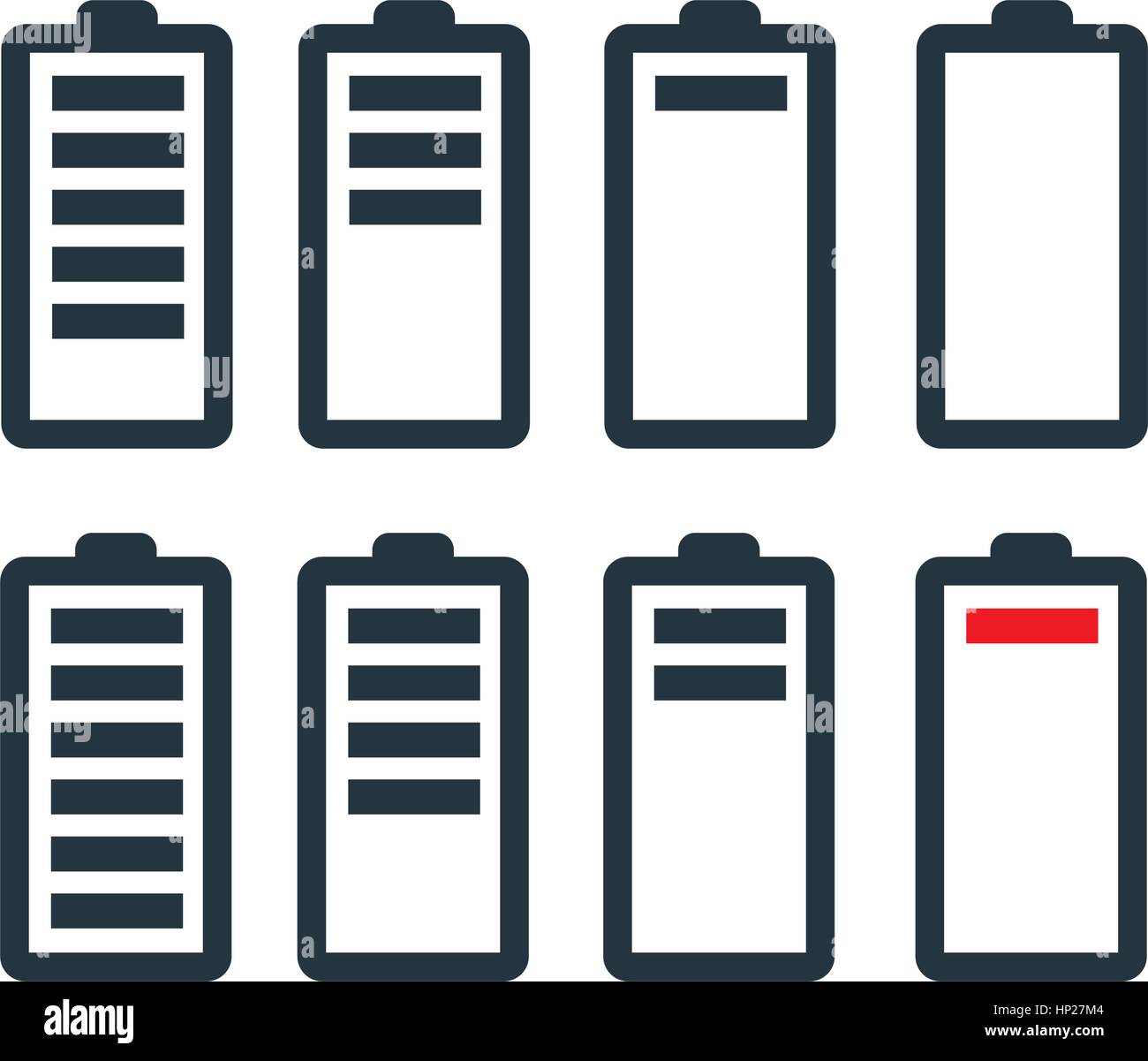 Battery Icon Set Design. Eps 8 supported Stock Vector Image & Art - Alamy