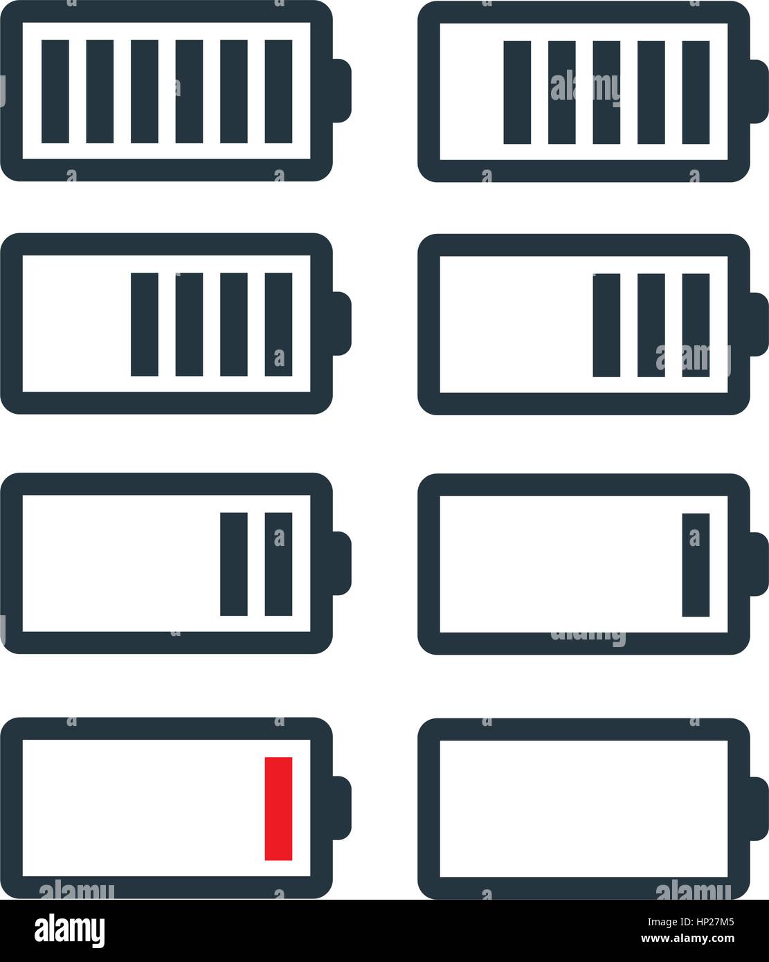 Battery Icon Set Design. Eps 8 supported Stock Vector Image & Art - Alamy