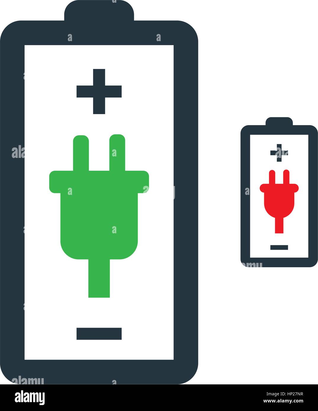 Battery with Power Plug Icon Design Stock Vector Image & Art - Alamy