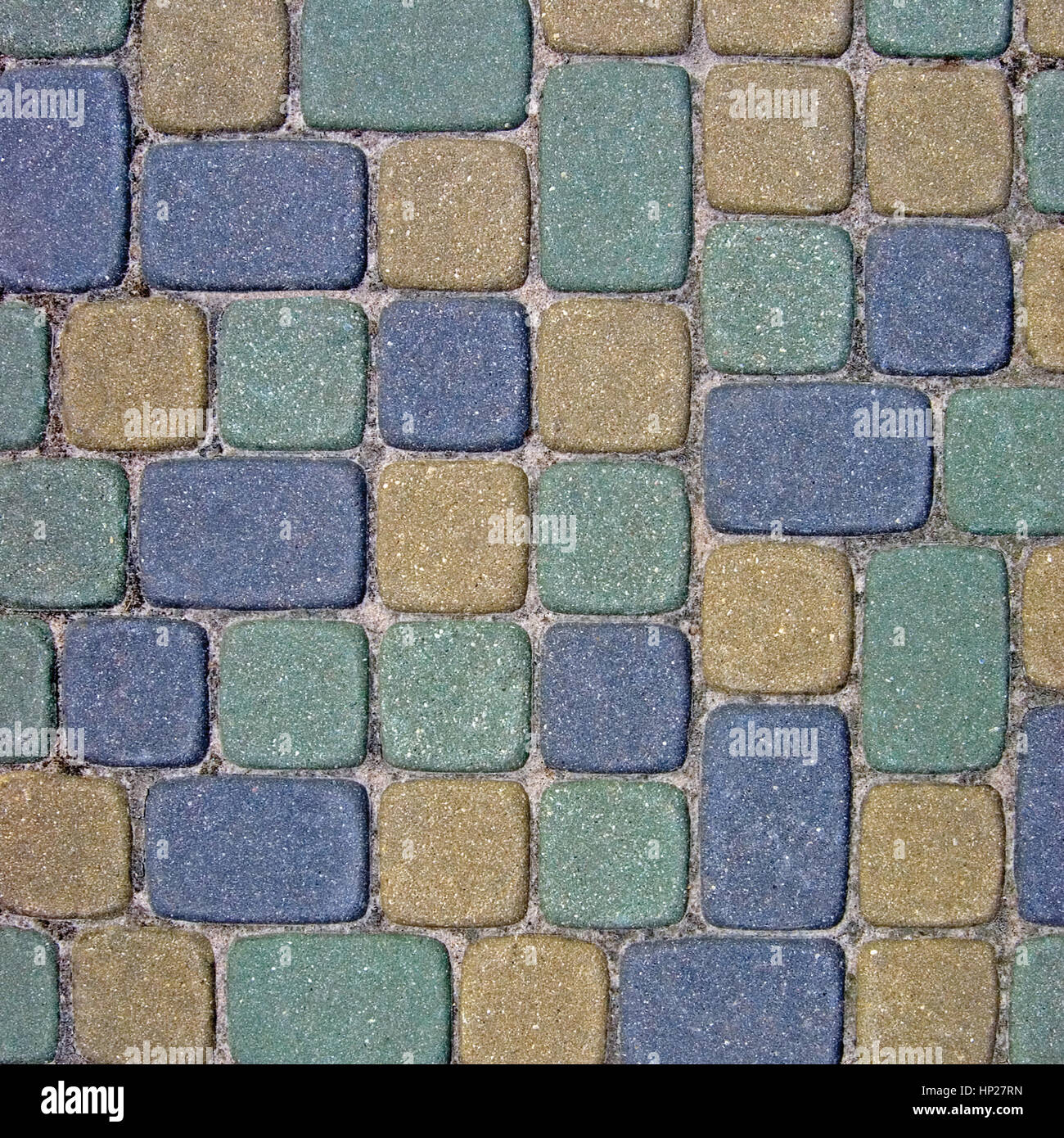 Cobblestone Texture Background Closeup, colorful green, yellow, blue ...