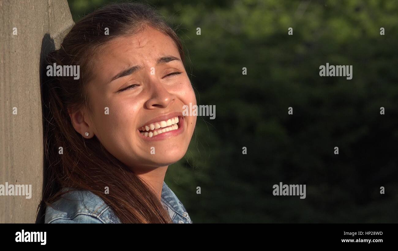 Neurotic Teen Girl Stock Photo - Alamy