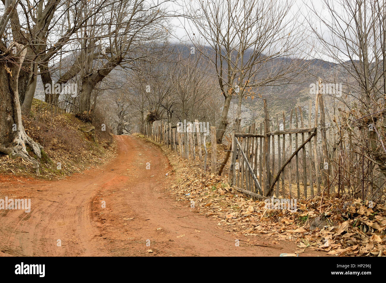 Red ground road perspective blue red travel hi-res stock photography ...