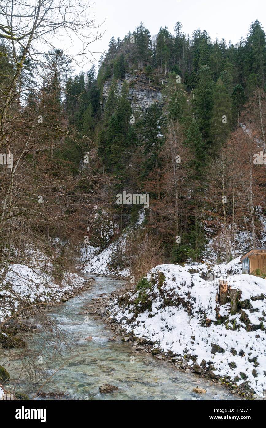Winter in Gorge Partnachklamm in Garmisch-Partenkirchen, Bavaria ...
