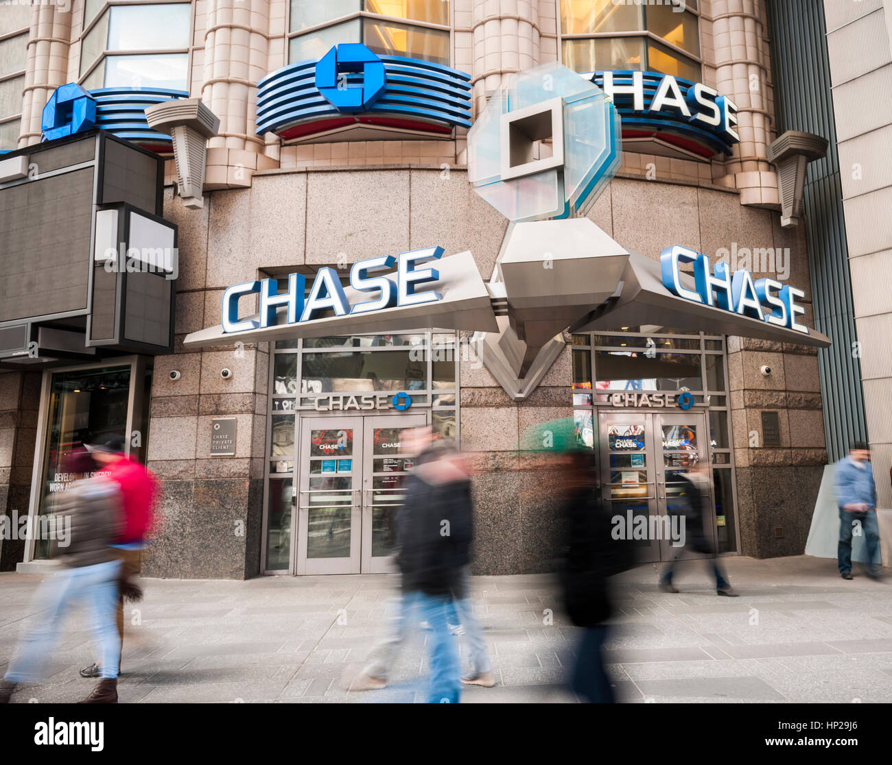 A JPMorgan Chase bank in Times Square in New York on Thursday, February ...