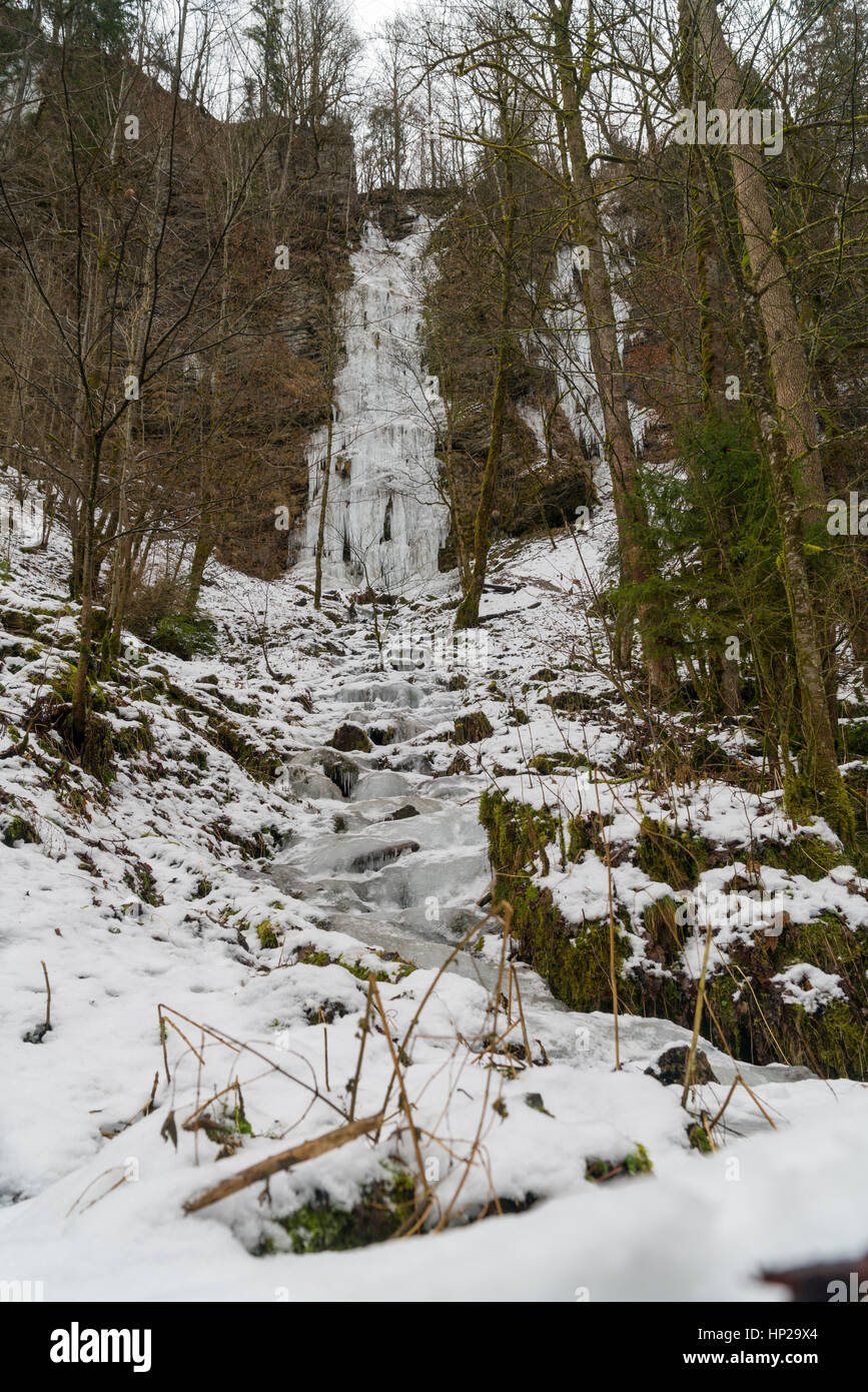 Winter in Gorge Partnachklamm in Garmisch-Partenkirchen, Bavaria ...