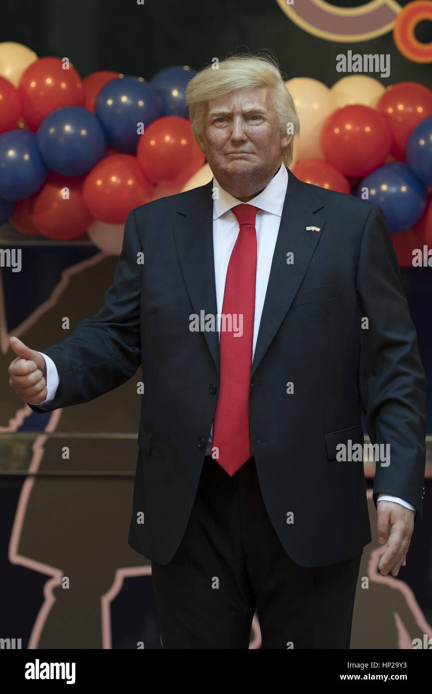 U.S. President-elect Donald Trump's wax figure at the Madrid Wax Museum ...