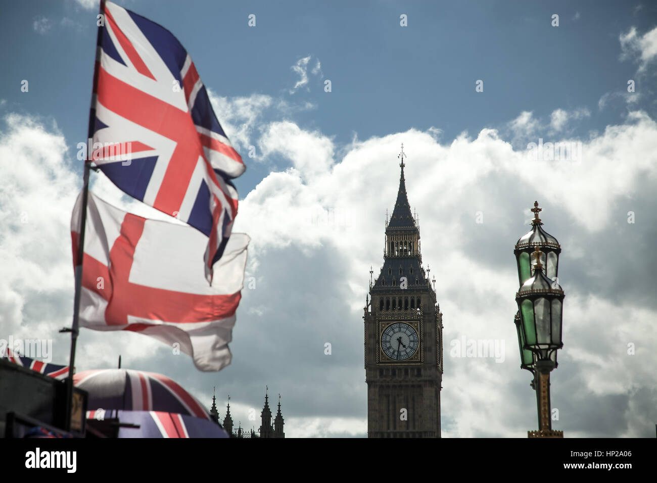 Closeup of Union Jack flag. UK Flag. British Union Jack flag blowing in ...