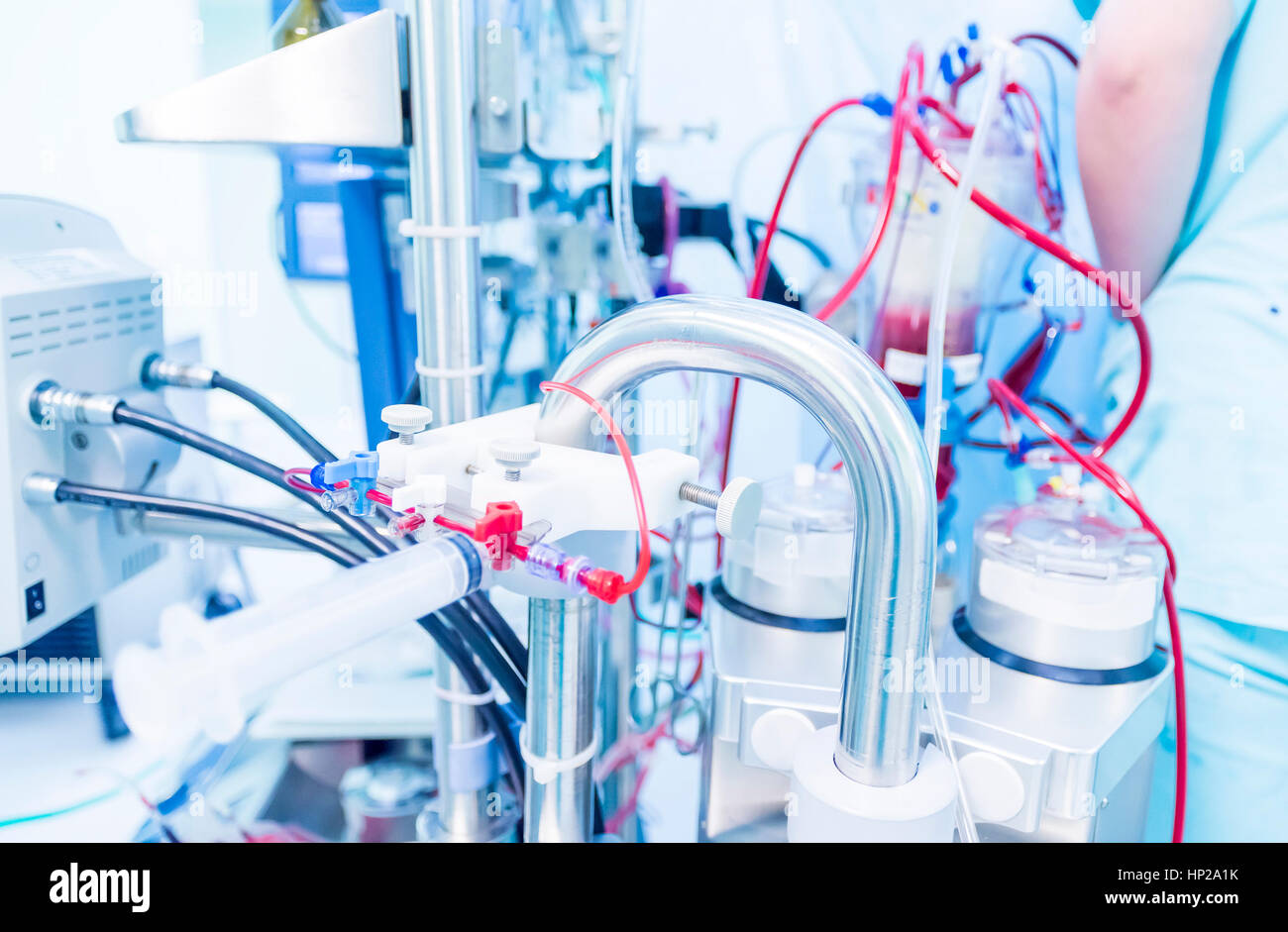 ports for intravenous administration of drugs heart-lung machine Stock ...