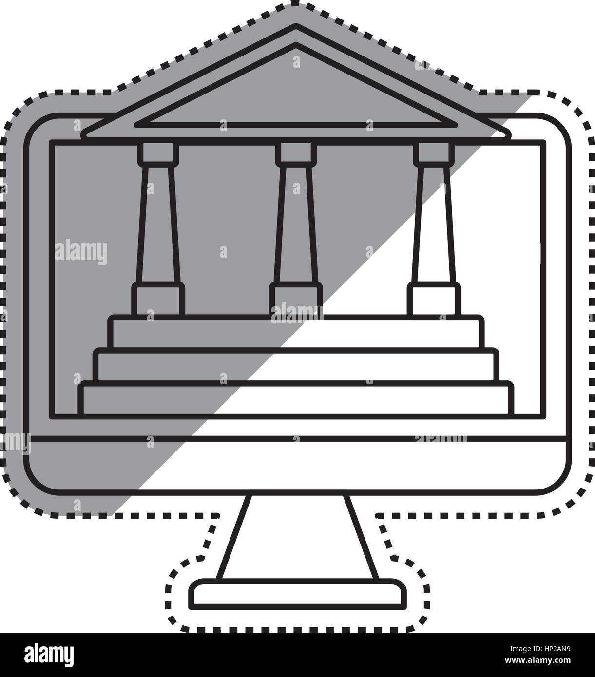 Bank building symbol icon vector illustration graphic design Stock ...