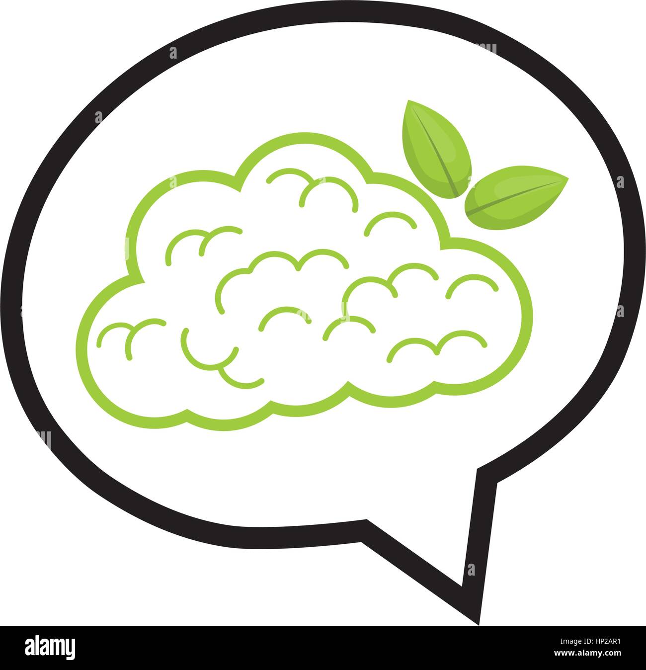 Go green mind icon vector illustration graphic design Stock Vector ...