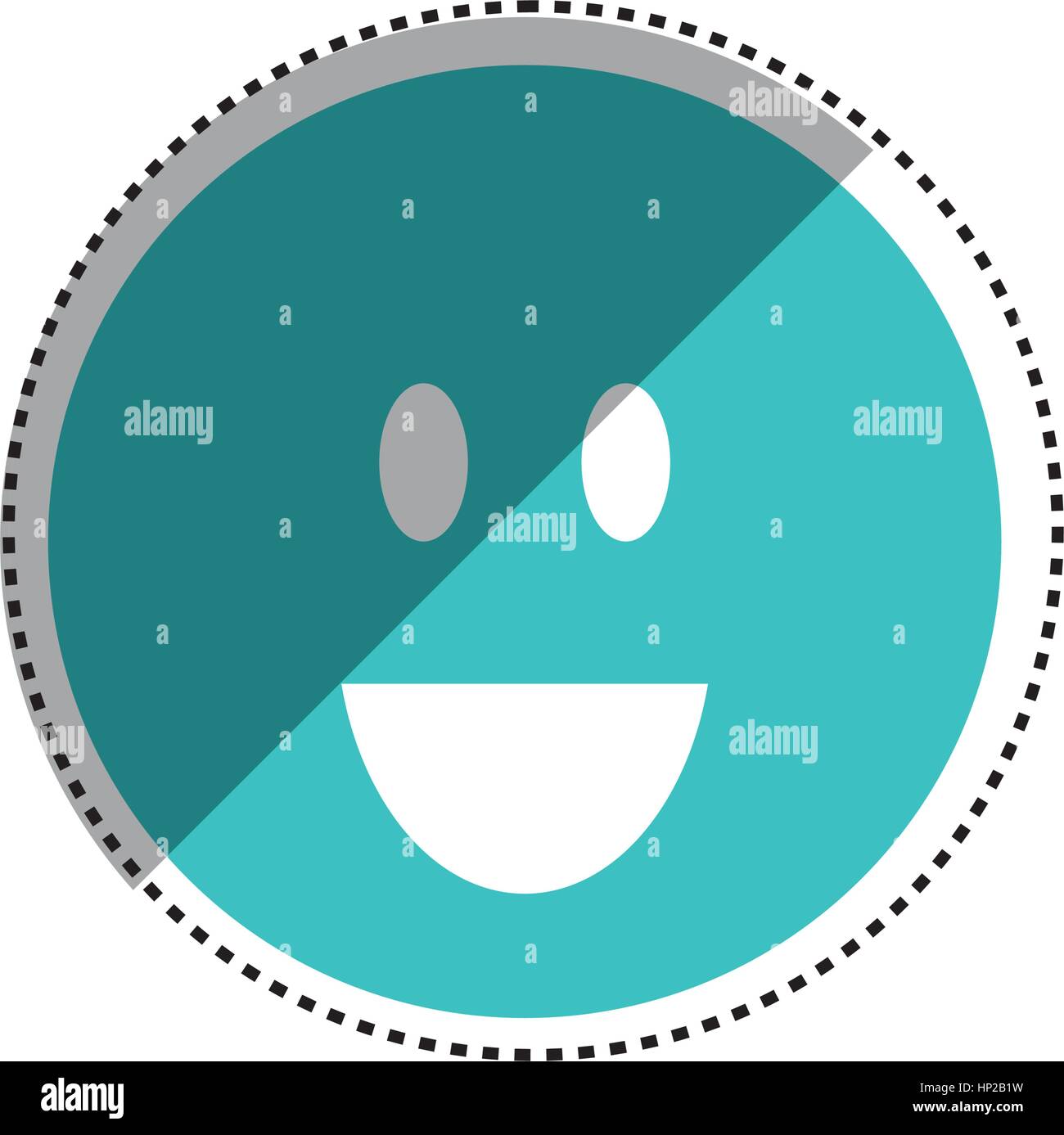 Smile emoticon cartoon icon vector illustration graphic design Stock ...